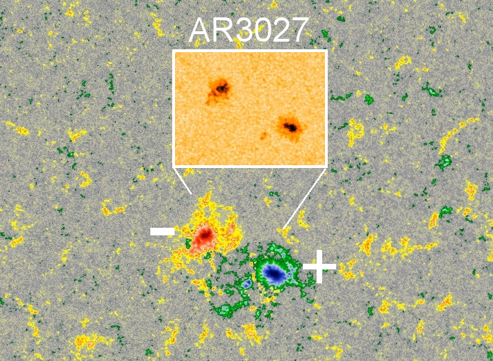 Reversed Polarity Sunspot | Spaceweather.com